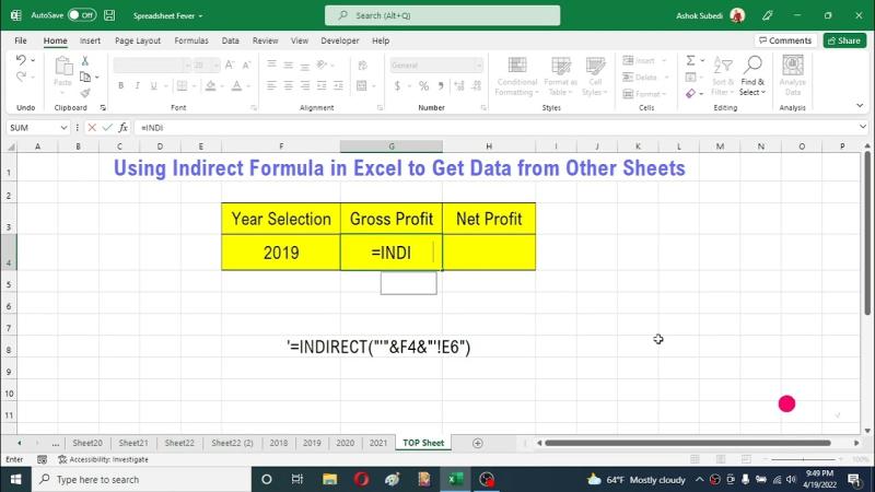 Learn Microsoft Excel on LinkedIn: Indirect Formula in Excel (Pull Data ... Learn Microsoft Excel on LinkedIn: Indirect Formula in Excel (Pull Data ...