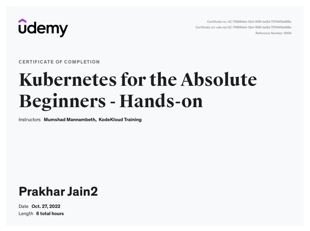 Prakhar Jain on LinkedIn: Udemy Course Completion Certificate Prakhar Jain on LinkedIn: Udemy Course Completion Certificate