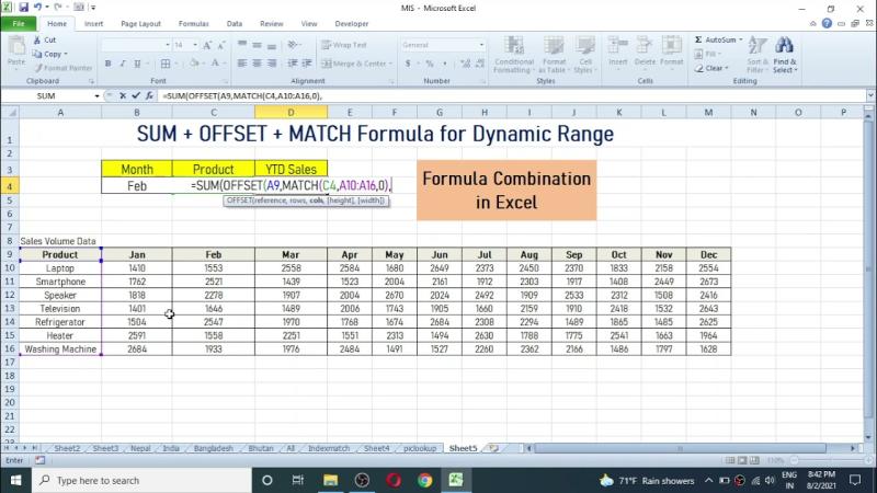 Learn Microsoft Excel on LinkedIn: SUM+OFFSET+MATCH Formula Combination ... Learn Microsoft Excel on LinkedIn: SUM+OFFSET+MATCH Formula Combination ...