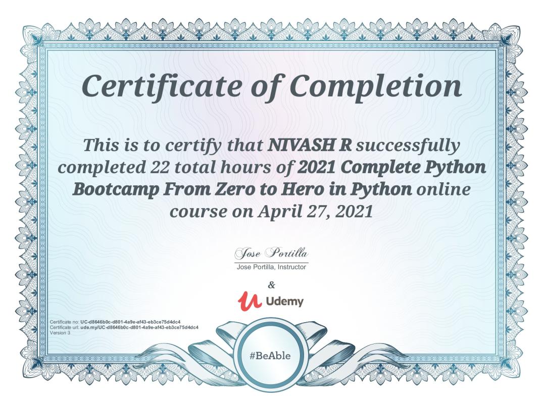 NIVASH R on LinkedIn: #pythonprogramminglanguage #pythondeveloper # ... NIVASH R on LinkedIn: #pythonprogramminglanguage #pythondeveloper # ...