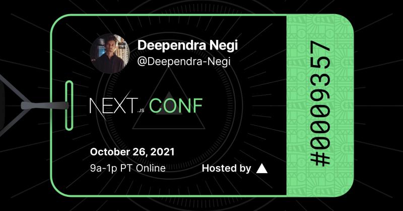 Deependra Negi on LinkedIn: #nextjsconf #nextjs #reactjs Deependra Negi on LinkedIn: #nextjsconf #nextjs #reactjs