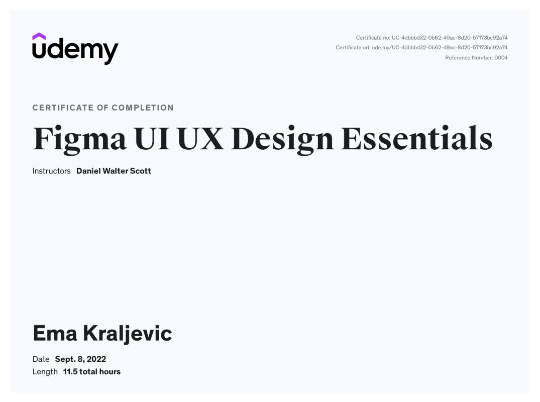 Ema Kraljevic on LinkedIn: Udemy Course Completion Certificate Ema Kraljevic on LinkedIn: Udemy Course Completion Certificate