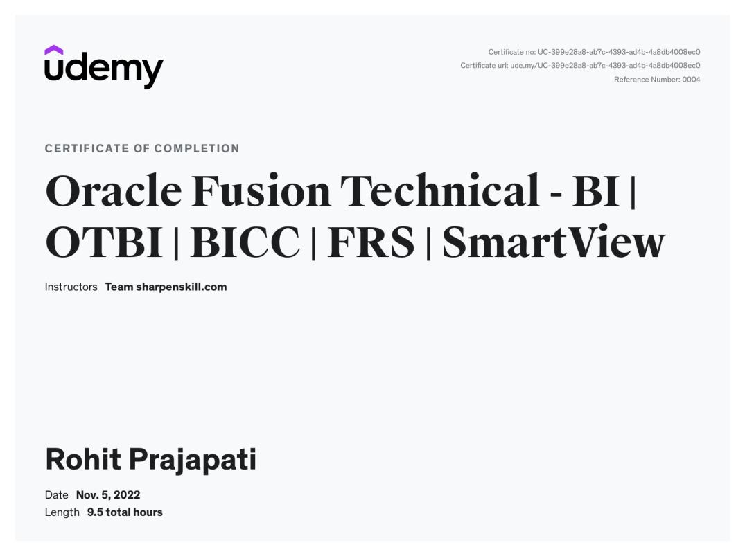 Rohit Prajapati on LinkedIn: Udemy Course Completion Certificate Rohit Prajapati on LinkedIn: Udemy Course Completion Certificate