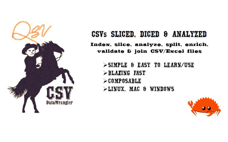Stefano Fago on LinkedIn: GitHub - jqnatividad/qsv: CSVs sliced, diced ... Stefano Fago on LinkedIn: GitHub - jqnatividad/qsv: CSVs sliced, diced ...