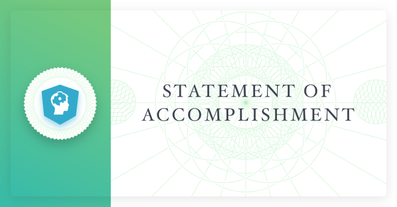 Statement of Accomplishment | Lavanya Anupindi Statement of Accomplishment | Lavanya Anupindi