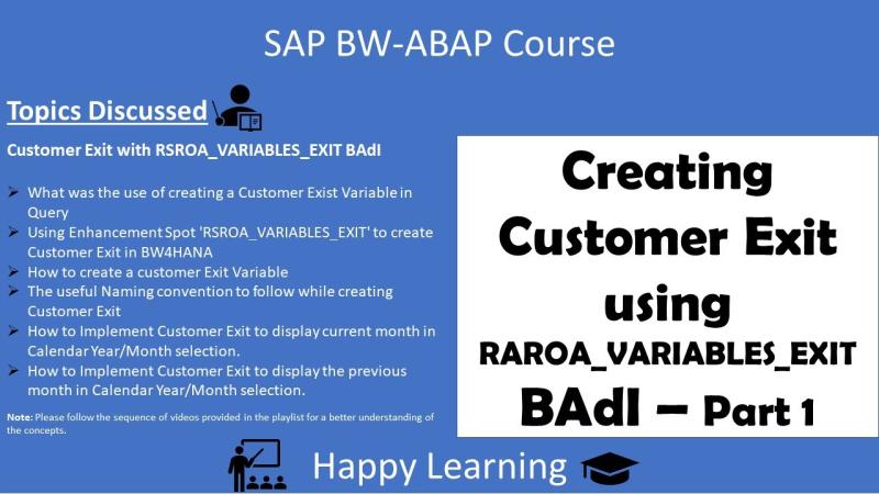 Srinivas Medidi on LinkedIn: 20 Customer Exit using RSROA BAdI in ... Srinivas Medidi on LinkedIn: 20 Customer Exit using RSROA BAdI in ...