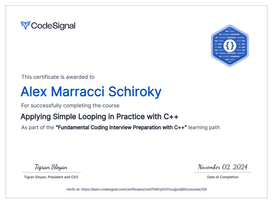 Alex Schiroky on LinkedIn: Course certificate for Applying Simple ... Alex Schiroky on LinkedIn: Course certificate for Applying Simple ...