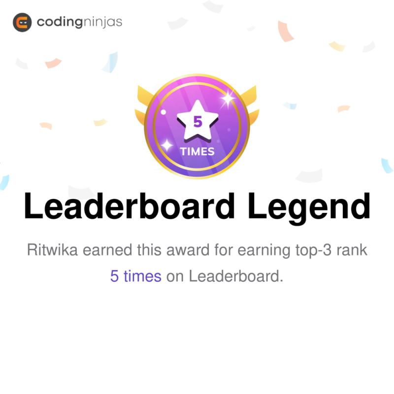 Ritwika Maity on LinkedIn: Codingninjas | Achievements Ritwika Maity on LinkedIn: Codingninjas | Achievements