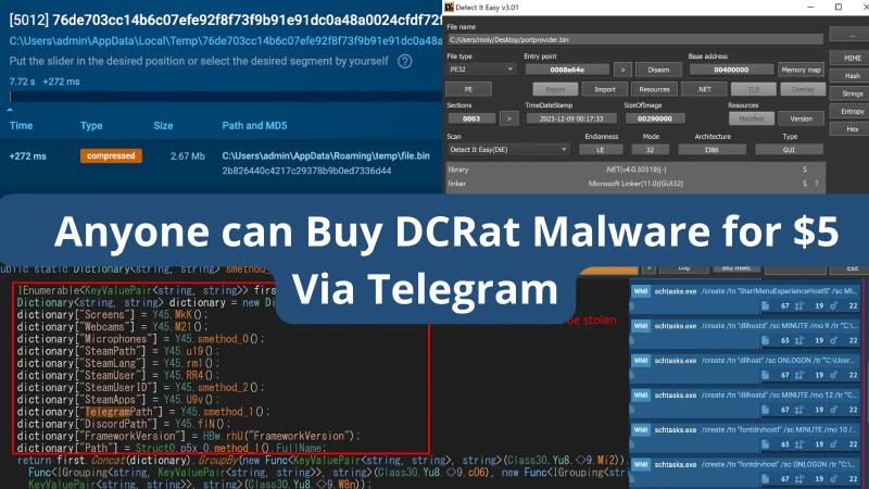 Hackers Selling DCRat Malware Subscriptions For $5 on Telegram | Wayne Shaw Hackers Selling DCRat Malware Subscriptions For $5 on Telegram | Wayne Shaw