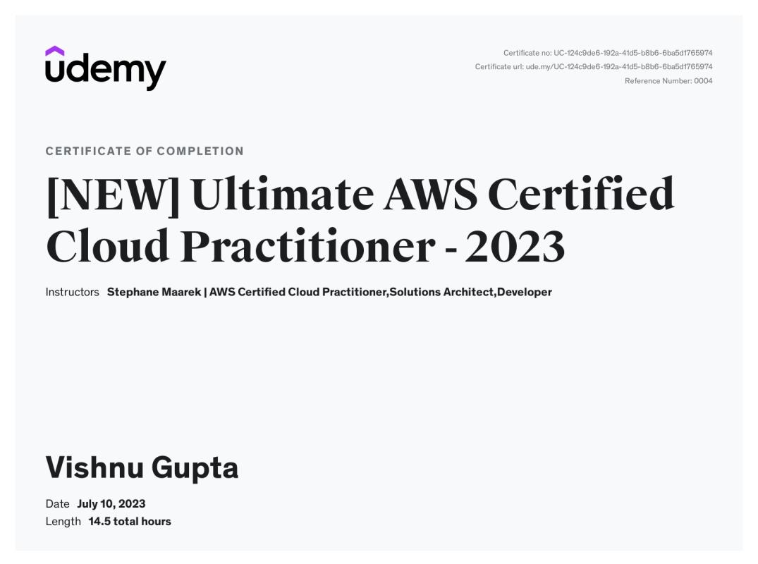 Vishnu Gupta on LinkedIn: Udemy Course Completion Certificate Vishnu Gupta on LinkedIn: Udemy Course Completion Certificate
