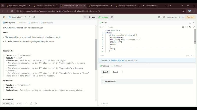 Nidhi Sahu on LinkedIn: Removing Stars From a String LeetCode Google ... Nidhi Sahu on LinkedIn: Removing Stars From a String LeetCode Google ...