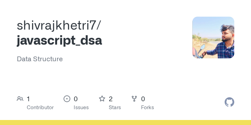Shivraj Khetri on LinkedIn: GitHub - shivrajkhetri7/javascript_dsa ... Shivraj Khetri on LinkedIn: GitHub - shivrajkhetri7/javascript_dsa ...