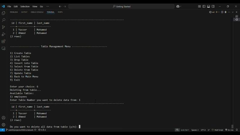 DBMS WITH BASH SCRIPT AND POSTGRESQL | Yasser Mohamed | 20 comments DBMS WITH BASH SCRIPT AND POSTGRESQL | Yasser Mohamed | 20 comments