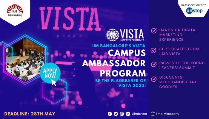 Avinash Srivastava on LinkedIn: Campus Ambassador Program Vista 2023 ... Avinash Srivastava on LinkedIn: Campus Ambassador Program Vista 2023 ...