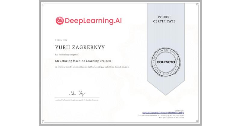 Yurij Z. on LinkedIn: Completion Certificate for Structuring Machine ... Yurij Z. on LinkedIn: Completion Certificate for Structuring Machine ...
