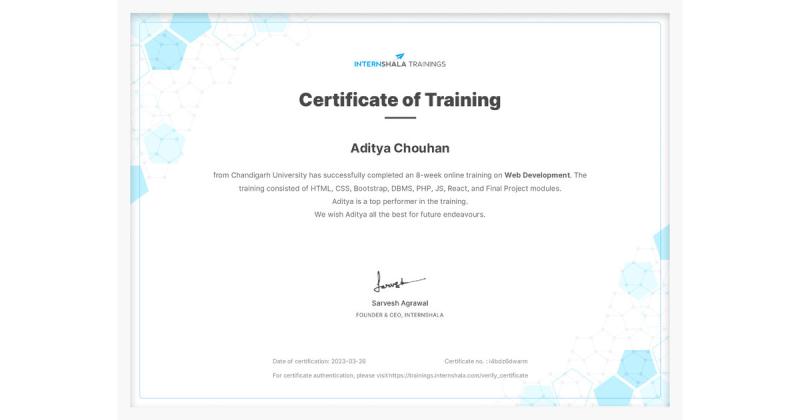Aditya Kumar on LinkedIn: Successfully completed the Web Development ... Aditya Kumar on LinkedIn: Successfully completed the Web Development ...
