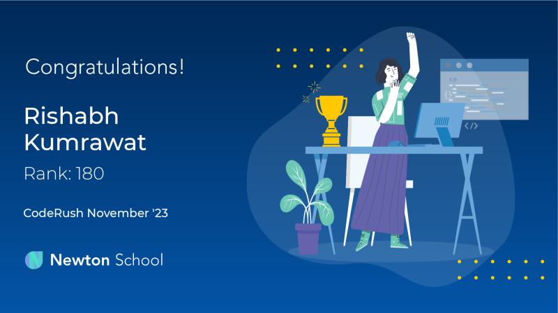 Rishabh Kumrawat on LinkedIn: Rishabh Kumrawat has secured rank 180 in ... Rishabh Kumrawat on LinkedIn: Rishabh Kumrawat has secured rank 180 in ...