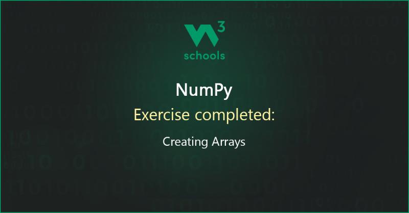 Completed Exercise: NumPy Creating Arrays | Applied MathBkeeping ... Completed Exercise: NumPy Creating Arrays | Applied MathBkeeping ...