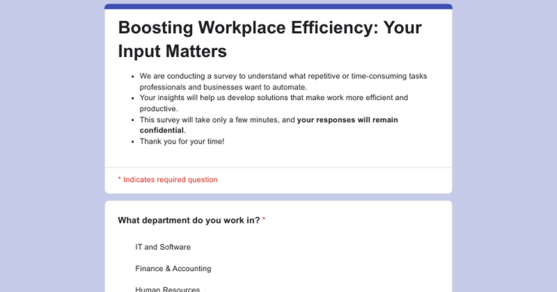 Boosting Workplace Efficiency: Your Input Matters | Srushti Sambare Boosting Workplace Efficiency: Your Input Matters | Srushti Sambare