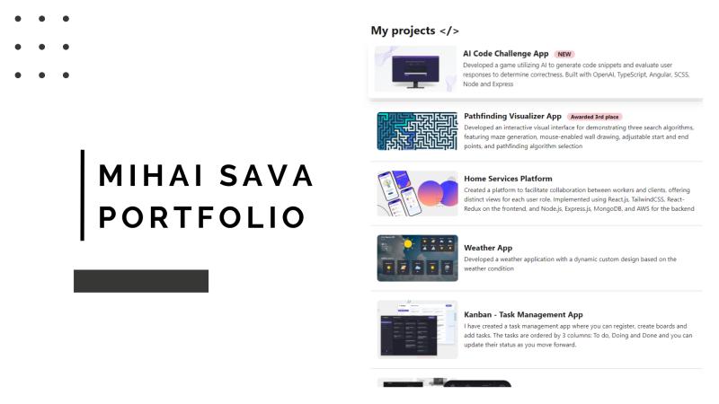 Mihai-Cristian Sava on LinkedIn: Portfolio Website Mihai-Cristian Sava on LinkedIn: Portfolio Website