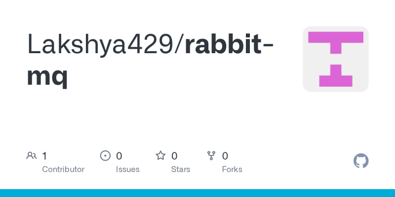 GitHub - Lakshya429/rabbit-mq | Lakshya Thakur GitHub - Lakshya429/rabbit-mq | Lakshya Thakur