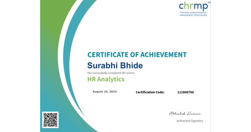 Surabhi Bhide on LinkedIn: HR Analytics • Surabhi Bhide • Certified ... Surabhi Bhide on LinkedIn: HR Analytics • Surabhi Bhide • Certified ...