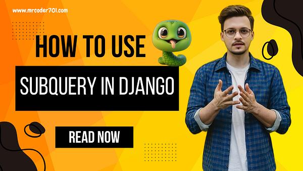Gajanan Rajput on LinkedIn: How to Use Subquery() in Django With ... Gajanan Rajput on LinkedIn: How to Use Subquery() in Django With ...