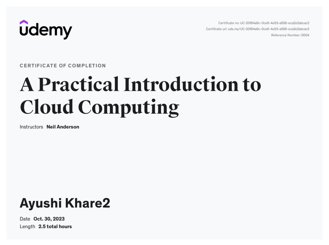 Ayushi Khare on LinkedIn: Certificado de conclusão de curso Udemy Ayushi Khare on LinkedIn: Certificado de conclusão de curso Udemy