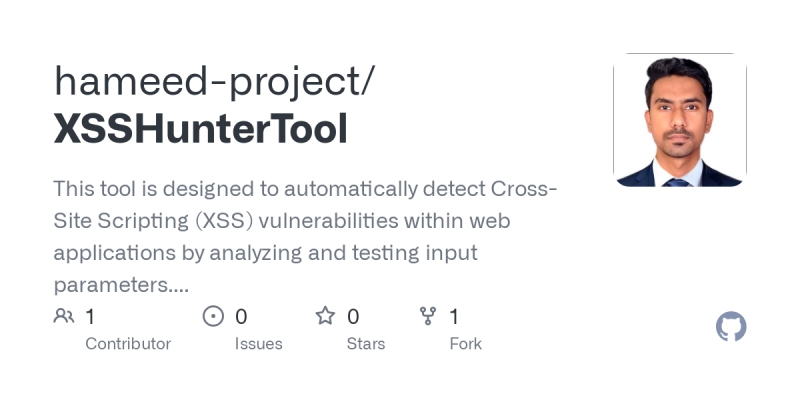 GitHub - hameed-project/XSSHunterTool: This tool is designed to ... GitHub - hameed-project/XSSHunterTool: This tool is designed to ...
