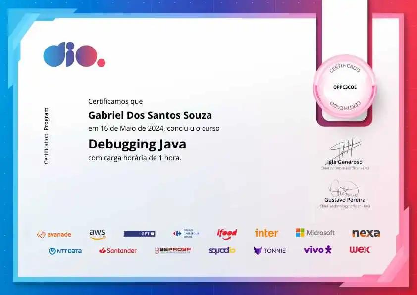 Debugging Java | Gabriel Souza Debugging Java | Gabriel Souza