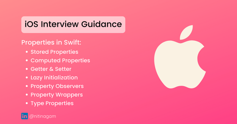 Mohamed Elkilany 🇵🇸 on LinkedIn: iOS Interview Guide: Swift Properties Mohamed Elkilany 🇵🇸 on LinkedIn: iOS Interview Guide: Swift Properties