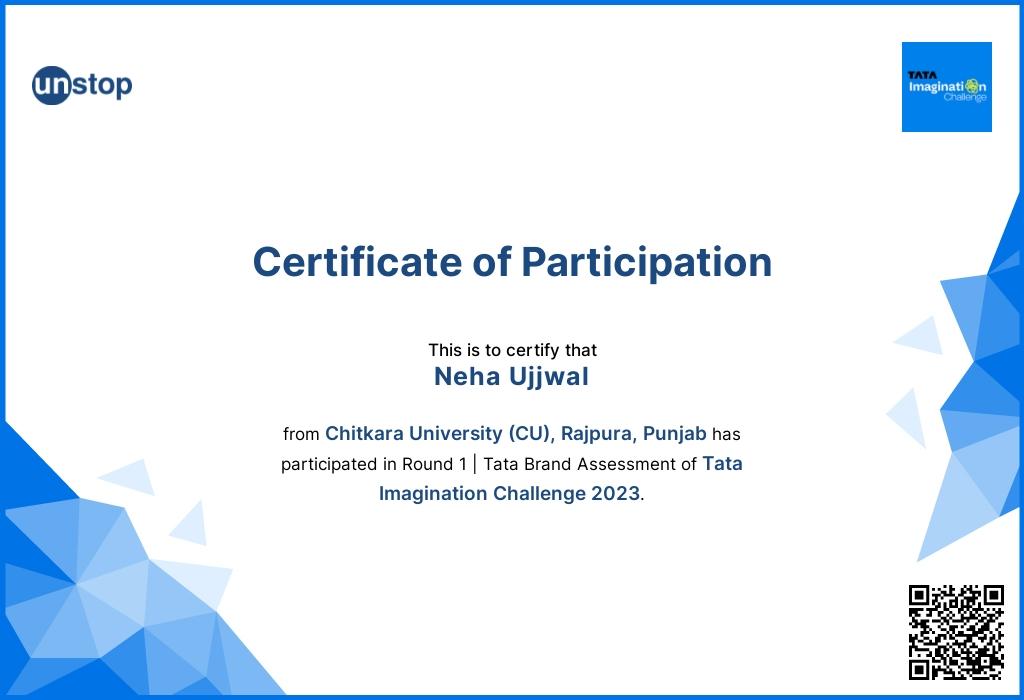 Neha Ujjwal on LinkedIn: Certificate of Participation Neha Ujjwal on LinkedIn: Certificate of Participation