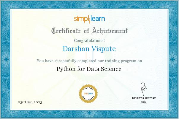 #python #dataanalysis #newskills #careergrowth | Darshan Vispute #python #dataanalysis #newskills #careergrowth | Darshan Vispute