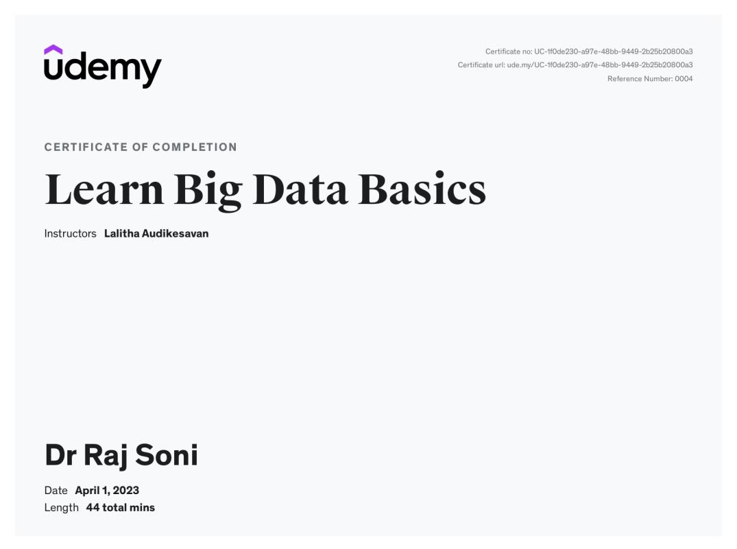 Dr. Raj Soni on LinkedIn: Udemy Course Completion Certificate Dr. Raj Soni on LinkedIn: Udemy Course Completion Certificate