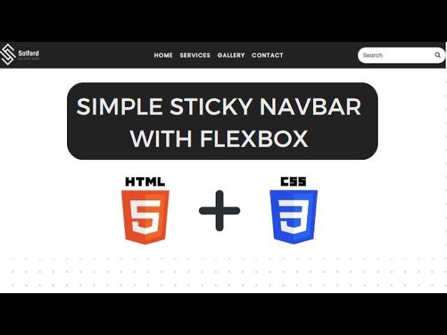 Simple Sticky Navbar using flexbox with html and css | Muhammad Saad Simple Sticky Navbar using flexbox with html and css | Muhammad Saad