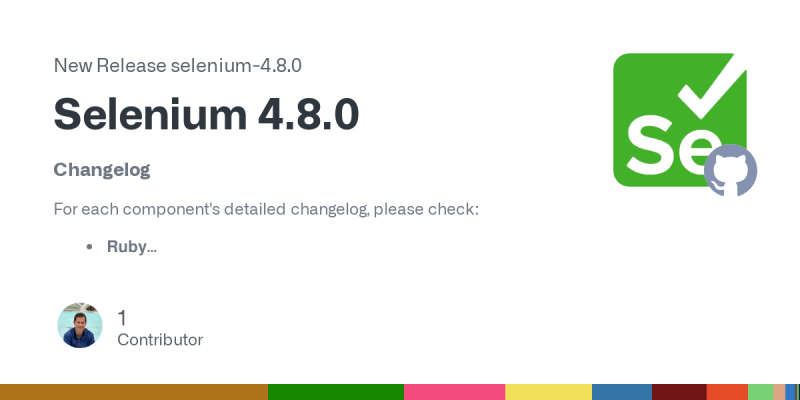 Akhila Gopisetti on LinkedIn: Release Selenium 4.8.0 · SeleniumHQ/selenium Akhila Gopisetti on LinkedIn: Release Selenium 4.8.0 · SeleniumHQ/selenium