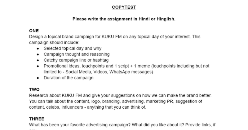 Copywriter - BM Team | Satvik Pathak Copywriter - BM Team | Satvik Pathak