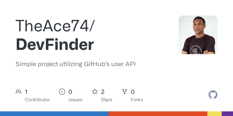 GitHub - TheAce74/DevFinder: Simple project utilizing GitHub's user API ... GitHub - TheAce74/DevFinder: Simple project utilizing GitHub's user API ...