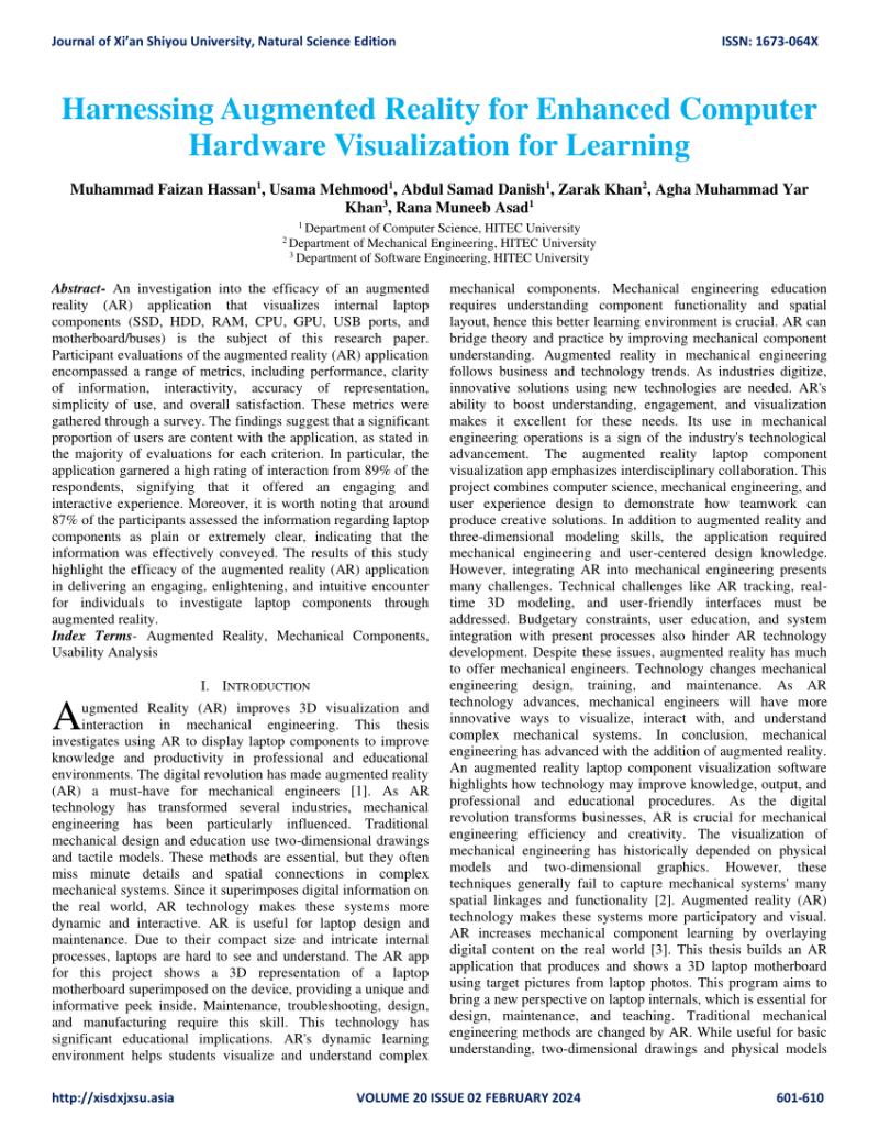 (PDF) Harnessing Augmented Reality for Enhanced Computer Hardware ... (PDF) Harnessing Augmented Reality for Enhanced Computer Hardware ...
