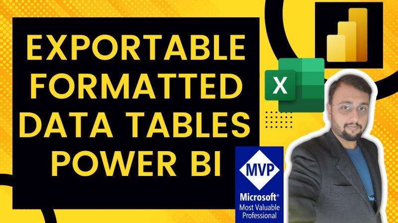 Export Formatted Data Tables to Excel in Power BI | Dilip Shah Export Formatted Data Tables to Excel in Power BI | Dilip Shah