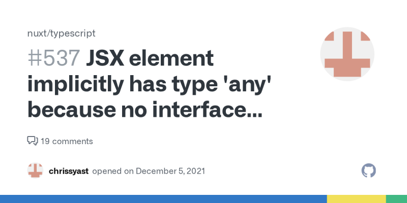 JSX element implicitly has type 'any' because no interface… | Edivaldo ... JSX element implicitly has type 'any' because no interface… | Edivaldo ...