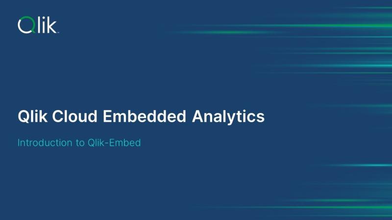 Qlik Embedded Analytics on LinkedIn: Introduction to Qlik Embedded ... Qlik Embedded Analytics on LinkedIn: Introduction to Qlik Embedded ...