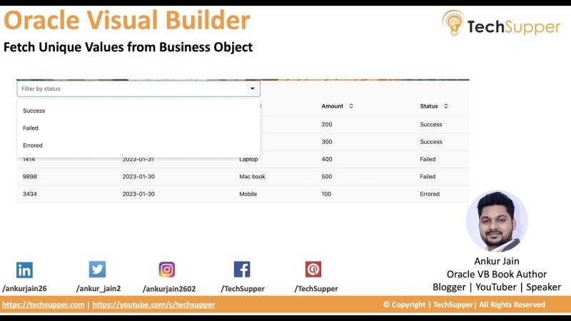 Ankur Jain on LinkedIn: Fetch unique values from BO in Oracle Visual ... Ankur Jain on LinkedIn: Fetch unique values from BO in Oracle Visual ...