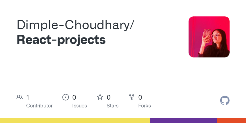 Dimple Choudhary on LinkedIn: GitHub - Dimple-Choudhary/React-projects Dimple Choudhary on LinkedIn: GitHub - Dimple-Choudhary/React-projects