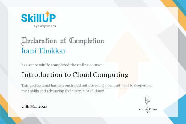 Hani Thakkar on LinkedIn: hani Thakkar has successfully completed the ... Hani Thakkar on LinkedIn: hani Thakkar has successfully completed the ...