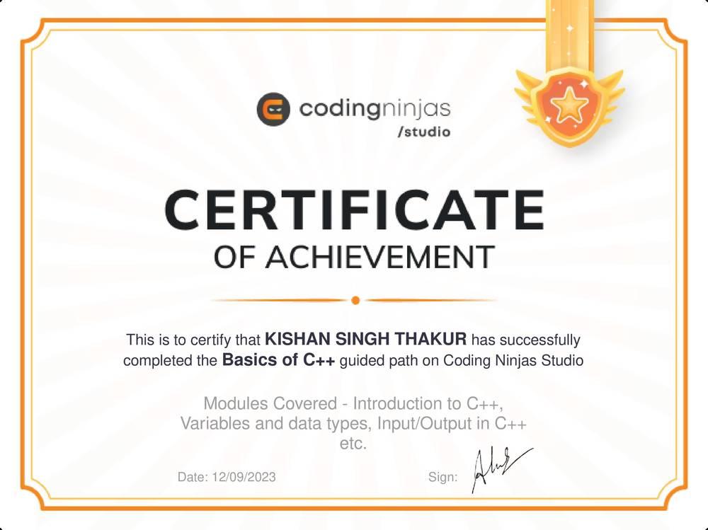 Kishan Singh Thakur on LinkedIn: Guided Paths at Coding Ninjas Studio Kishan Singh Thakur on LinkedIn: Guided Paths at Coding Ninjas Studio