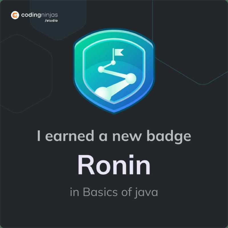 Earned Java badge with Coding Ninjas | Vijayashri Raghuwanshi posted on ... Earned Java badge with Coding Ninjas | Vijayashri Raghuwanshi posted on ...