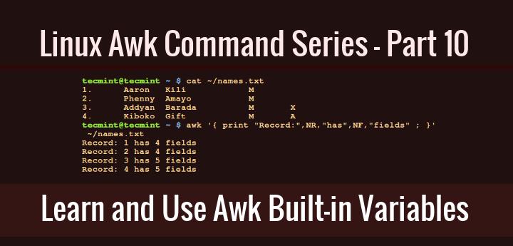 TecMint: Linux Howto's Guide on LinkedIn: Learn How to Use Awk Built-in ... TecMint: Linux Howto's Guide on LinkedIn: Learn How to Use Awk Built-in ...