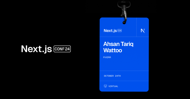 Ahsan Tarik on LinkedIn: Ahsan Tariq ’s Ticket - Next.js Conf Ahsan Tarik on LinkedIn: Ahsan Tariq ’s Ticket - Next.js Conf