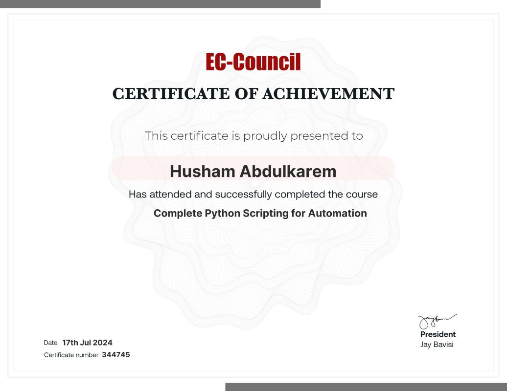 Husham Abdulkarem on LinkedIn: Complete Python Scripting for Automation Husham Abdulkarem on LinkedIn: Complete Python Scripting for Automation